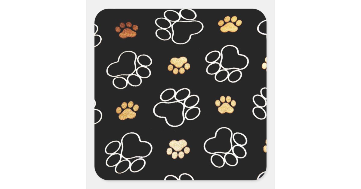 Dog Paw Prints Stickers | Zazzle