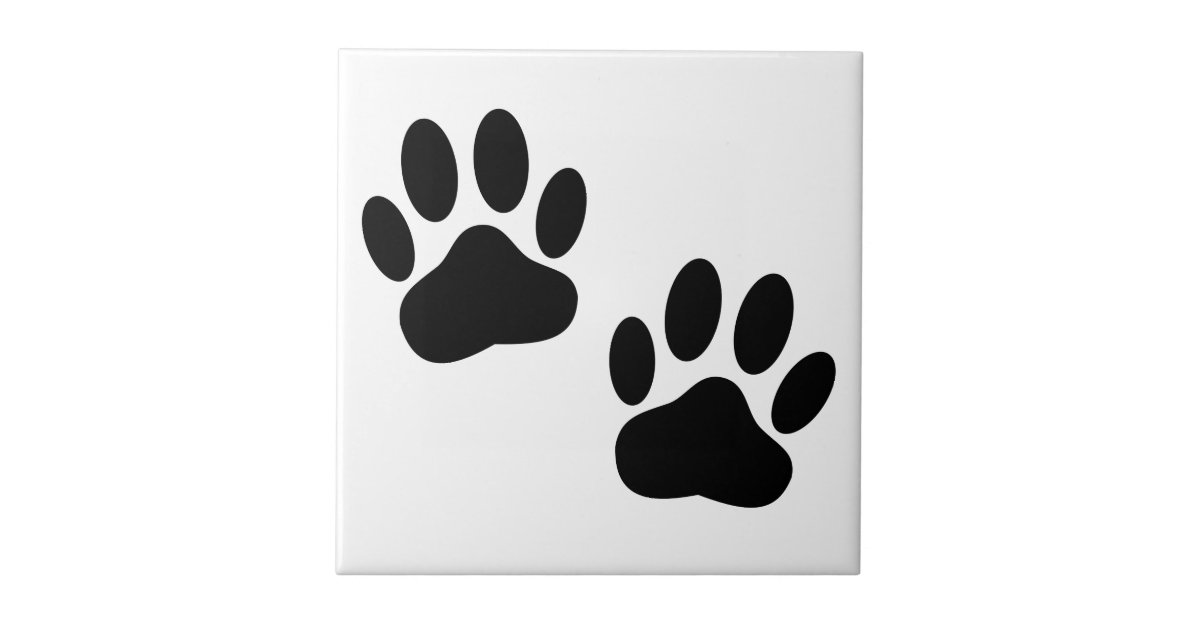 Dog Paw prints Tile | Zazzle