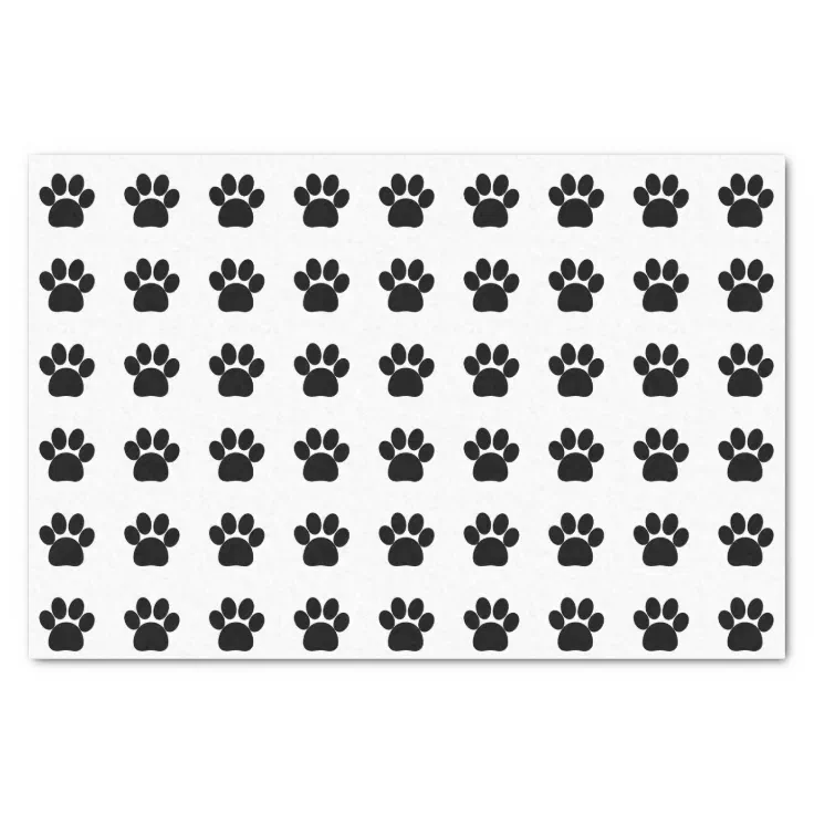 Dog Paw Prints Tissue Paper | Zazzle