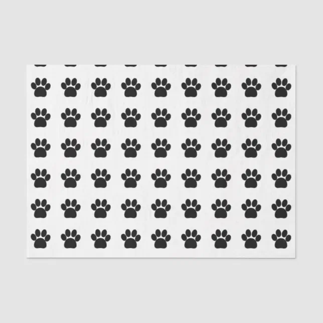 Dog Paw Prints Tissue Paper | Zazzle