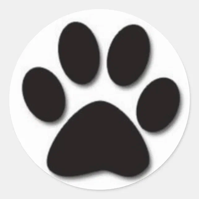 Dog Paw Sticker | Zazzle