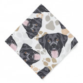 Dog paws pattern black Labrador Bandana | Zazzle