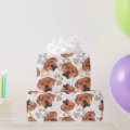 Dog paws pattern Rhodesian Ridgeback Wrapping Paper | Zazzle