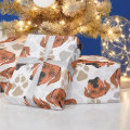 Dog paws pattern Rhodesian Ridgeback Wrapping Paper | Zazzle