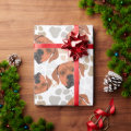 Dog paws pattern Rhodesian Ridgeback Wrapping Paper | Zazzle