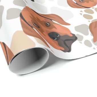 Dog paws pattern Rhodesian Ridgeback Wrapping Paper | Zazzle