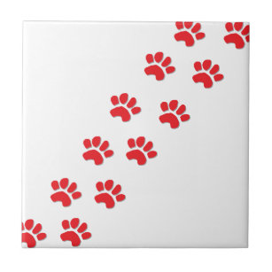 Paw Print Decorative Ceramic Tiles | Zazzle