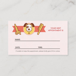 Dog Pet Spa Salon - Appointment Card | Zazzle