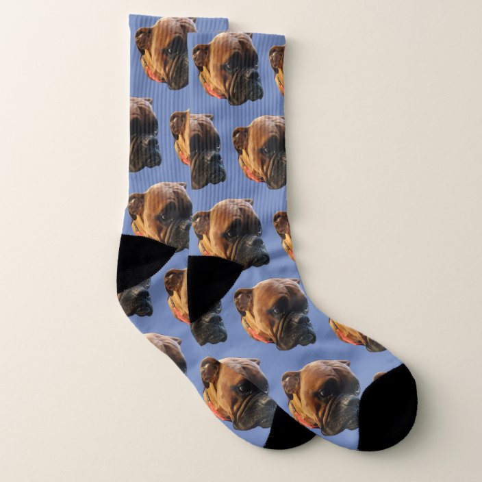 Dog Photo Boxer Puppy Socks | Zazzle.com
