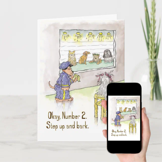 Dog Police Lineup - Birthday Card | Zazzle