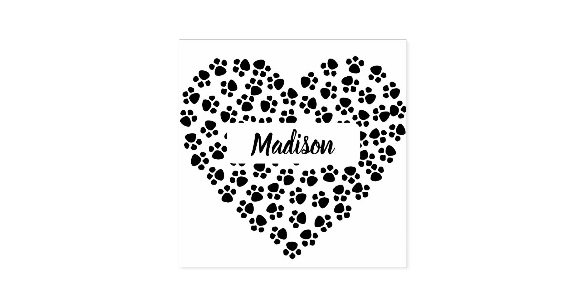 Dog Print Personalized Self-inking Stamp | Zazzle