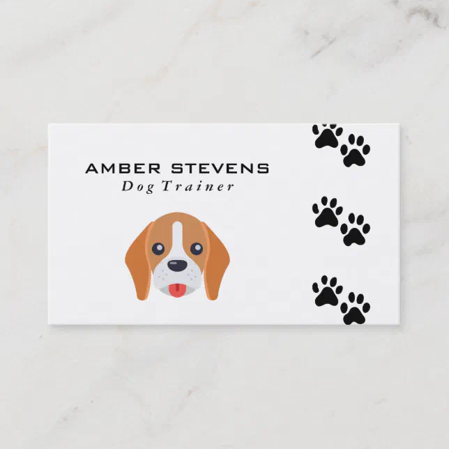 Dog Prints and Dog Logo Business Card | Zazzle