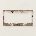 Dog Prints Personalized License Plate Frame | Zazzle