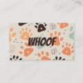 Dog Professional Retro Paws Business Card | Zazzle