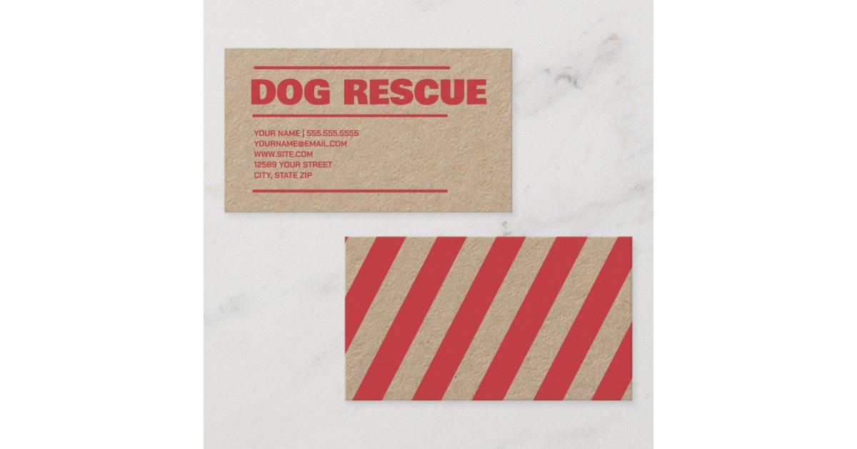 Dog Rescue Business Card | Zazzle