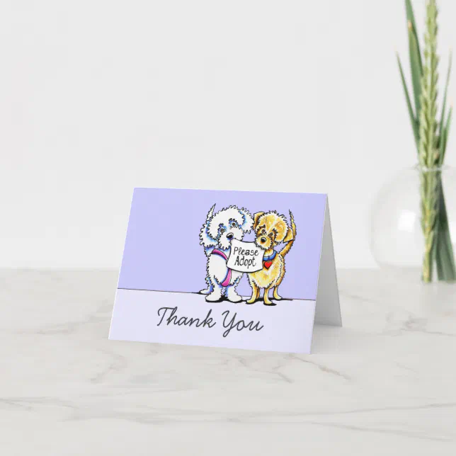 Dog Rescue Cute Mutts Thank You | Zazzle