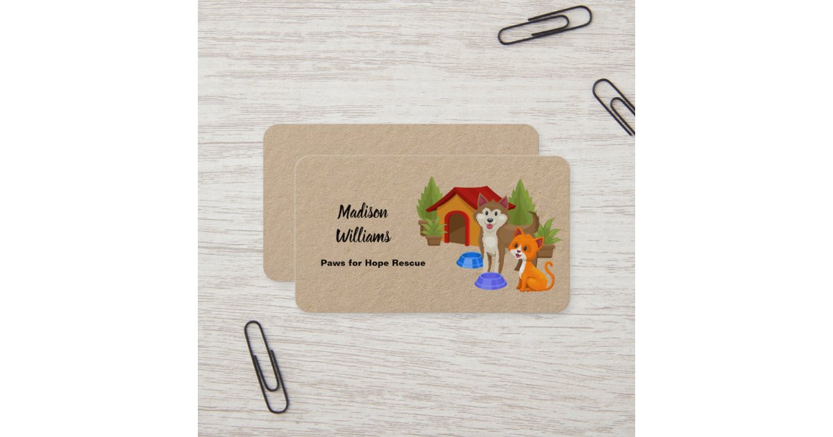 Dog Rescue Dog Walking Business Card | Zazzle