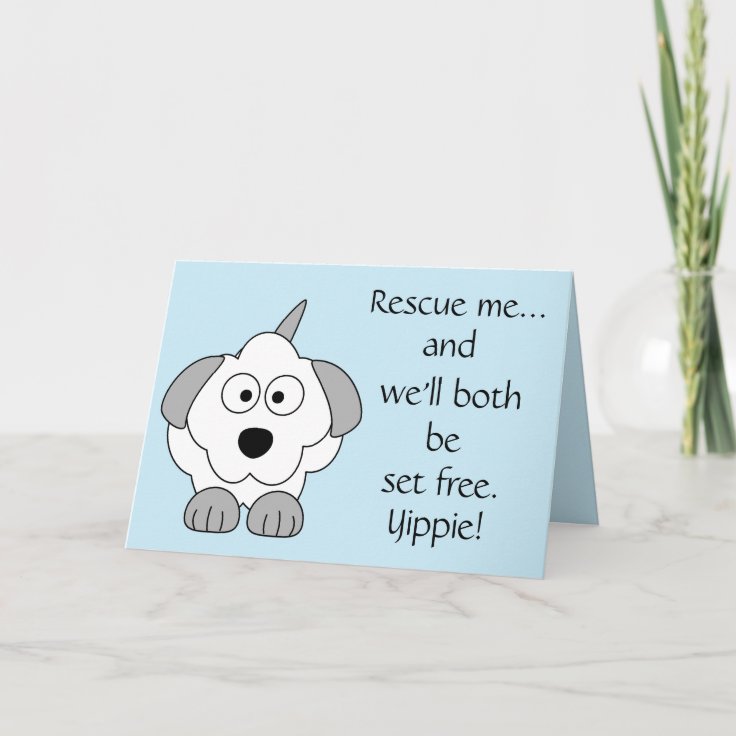 Dog Rescue Greeting Card | Zazzle