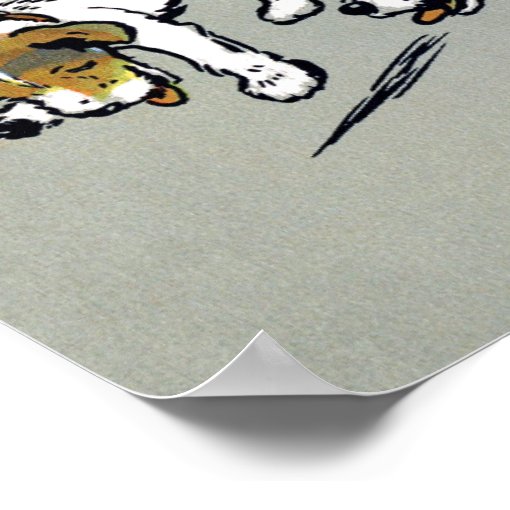 Dog-riding ducks poster | Zazzle