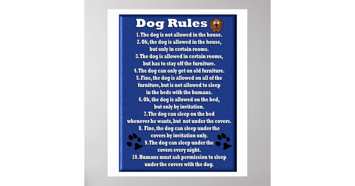 Dog Rules - Poster | Zazzle