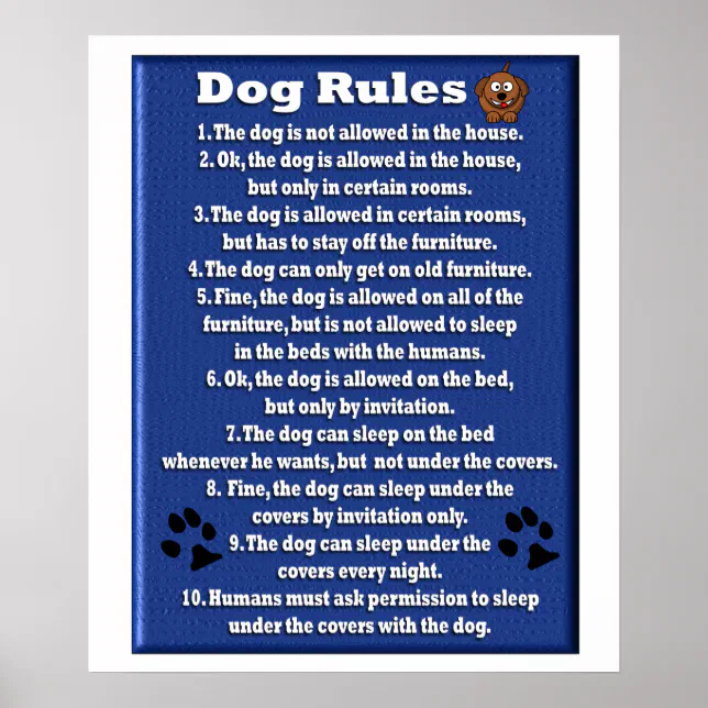 Dog Rules - Poster | Zazzle