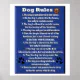 Dog Rules - Poster | Zazzle