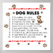 Dog Rules Poster | Zazzle