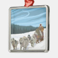 Dog Sledding Scene - Iditarod, Alaska Metal Ornament | Zazzle