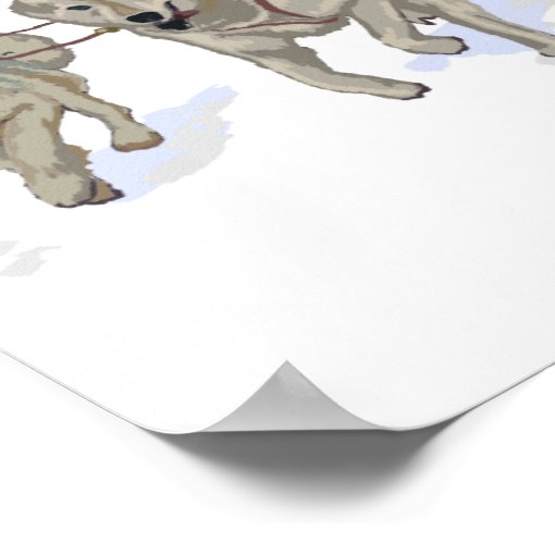 Dog Sledding Scene - Iditarod, Alaska Poster | Zazzle