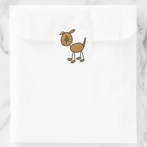 Dog Stick Figure Sticker | Zazzle