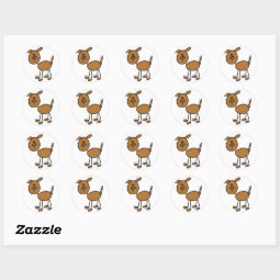 Dog Stick Figure Sticker | Zazzle