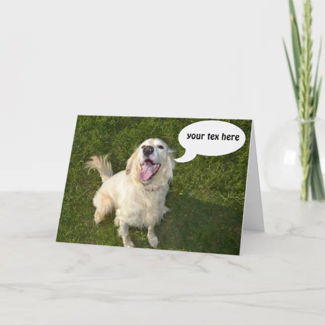Dog Talking Templete Card | Zazzle