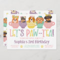 Dog Tea Party Birthday Invitation | Zazzle