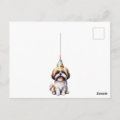Dog Theme Birthday Party Invitation Postcard | Zazzle