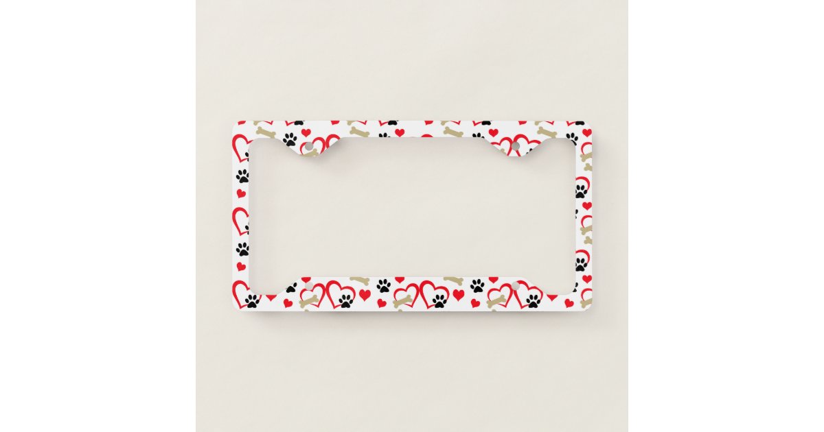 Dog Theme License Plate Frame | Zazzle