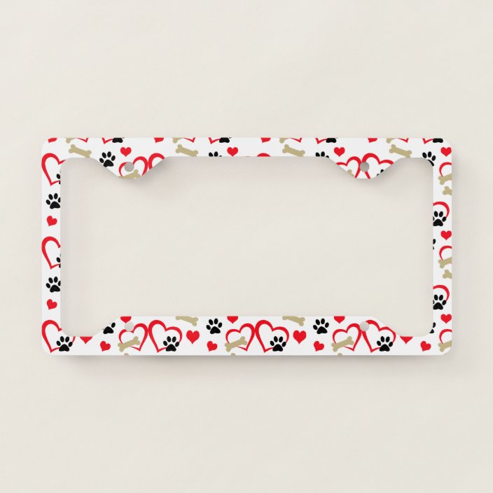 Dog Theme License Plate Frame | Zazzle.com