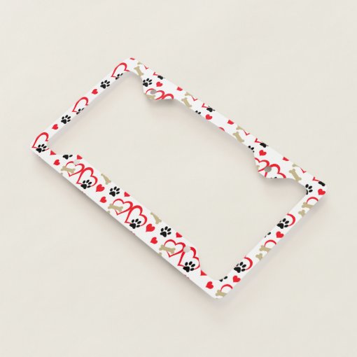 Dog Theme License Plate Frame | Zazzle