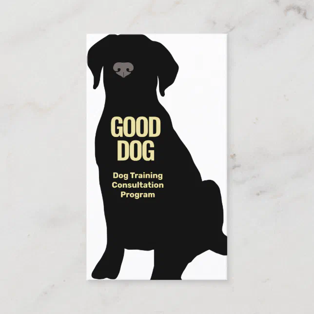 Dog Trainer Black Lab Business Card | Zazzle