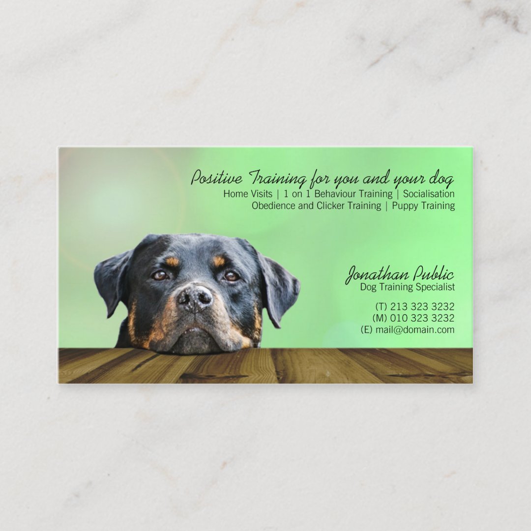 Dog Trainer Business Card | Zazzle