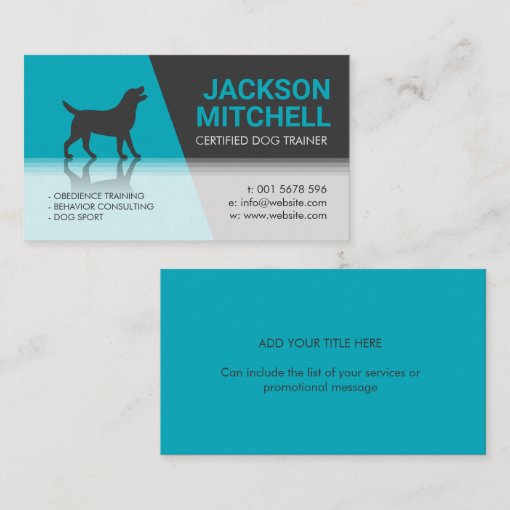 Dog Trainer - Canine Behaviorist Business Card | Zazzle