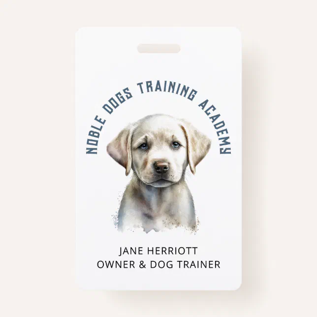 Dog Trainer Puppy Photo QR Code Badge | Zazzle