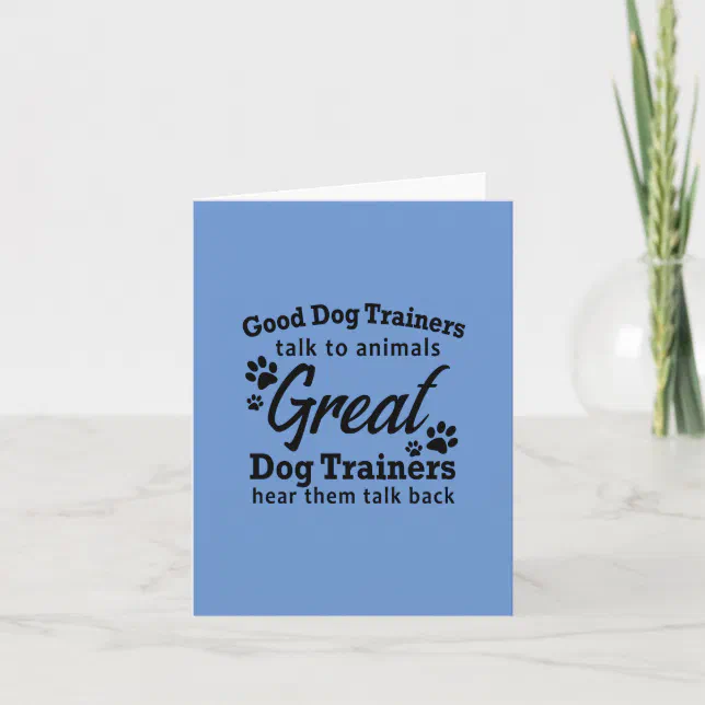Dog Trainer Thank You Congrats Greeting Card | Zazzle