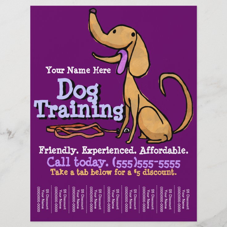 Dog Training. Custom Promotional Flyer | Zazzle