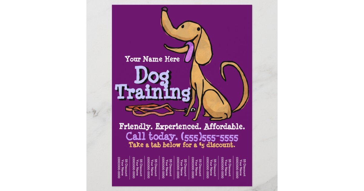 Dog Training. Custom Promotional Flyer | Zazzle