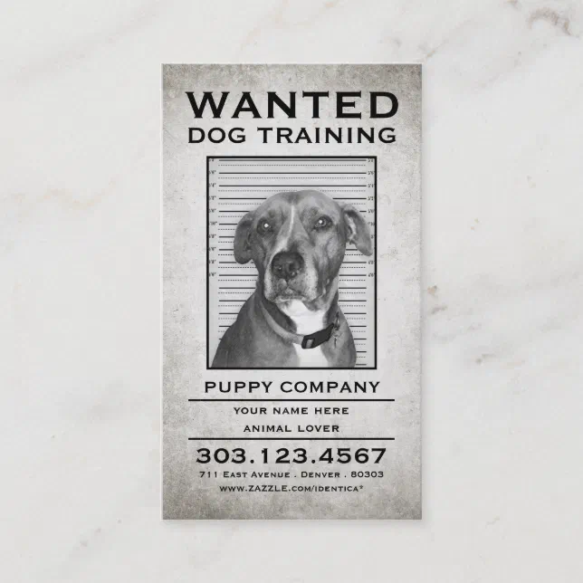dog training wanted poster stamp card | Zazzle