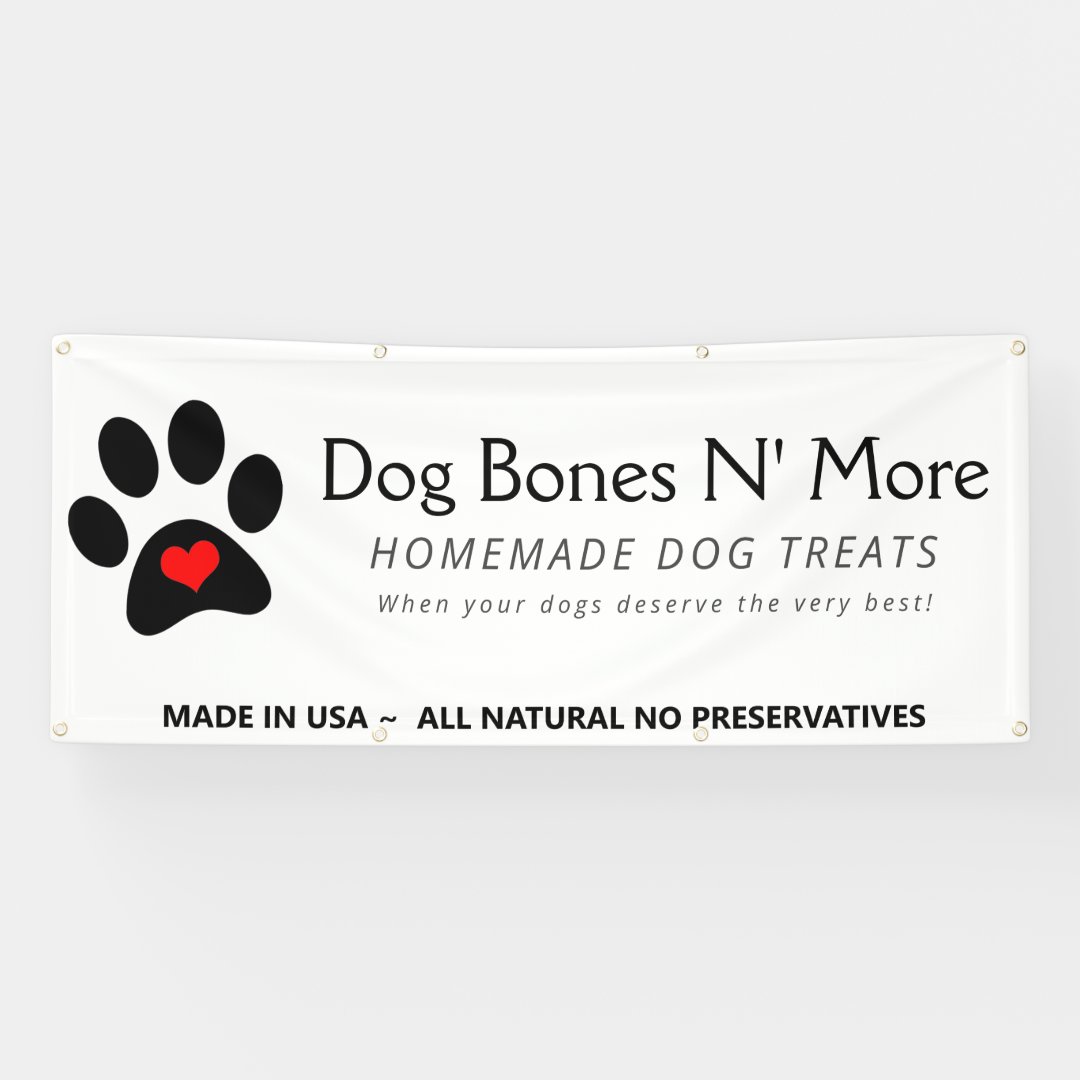 Dog Treat Bakery Business | Custom Booth Banner | Zazzle
