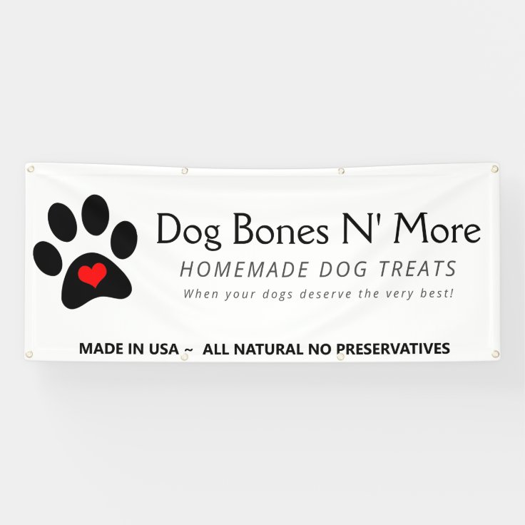 Dog Treat Bakery Business | Custom Booth Banner | Zazzle
