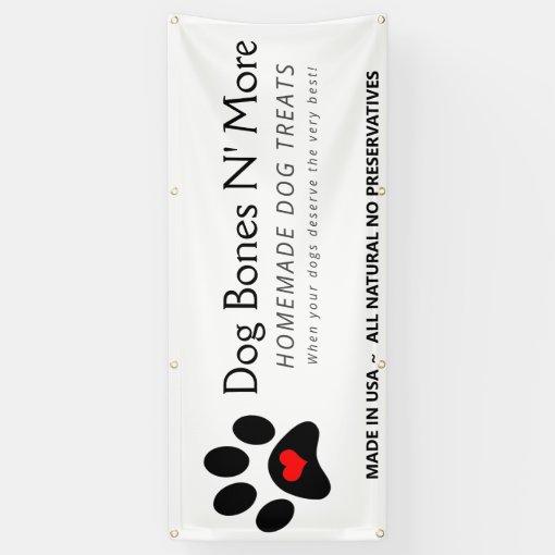 Dog Treat Bakery Business | Custom Booth Banner | Zazzle