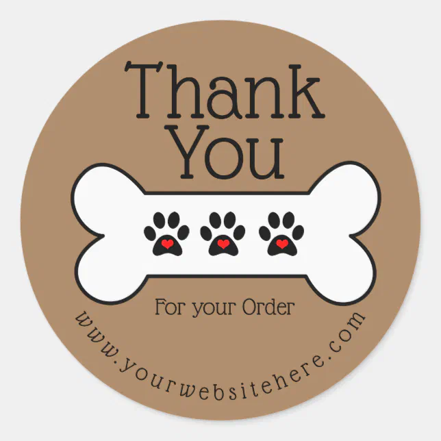 Dog Treat Bakery Business | Custom Classic Round Sticker | Zazzle