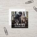 Dog Walker And Dog Adventures Square Business Card | Zazzle